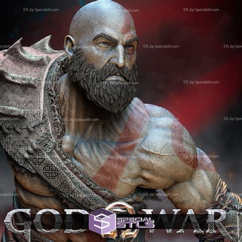 Kratos 3d Model Standing V3 Specialstl