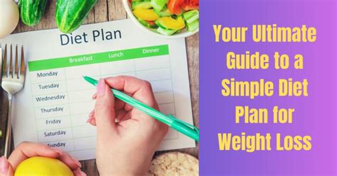 How A Simple Diet Plan Can Help You Lose Weight Living Healthy Joyful