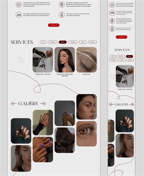 Uxui Design For Beauty Salon Landing Page On Behance