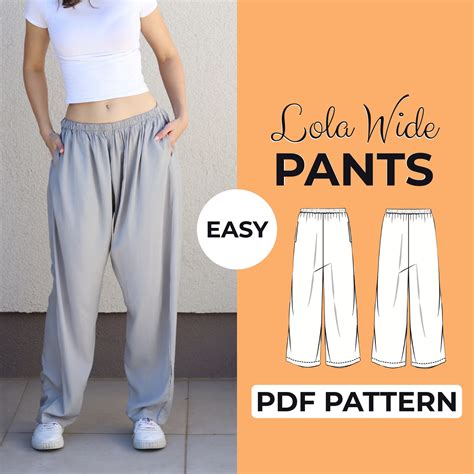 Yoga Pants Sewing Pattern Comfy Wide Leg Pants Pattern Pattern Couture