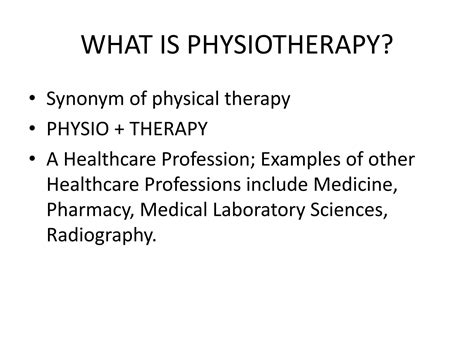 SOLUTION Pst 110 Introduction To The Physiotherapy Profession Studypool