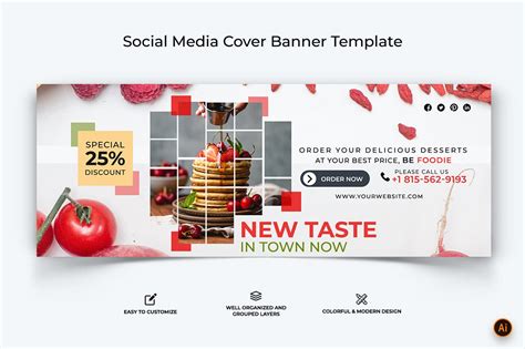 Food Restaurant Facebook Cover Banner Graphic By 3djagan Creative Fabrica