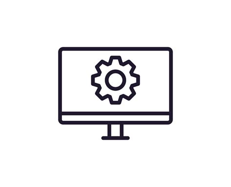 Setting Line Icon On White Background 30522557 Vector Art At Vecteezy