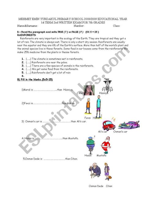 Comparatives Esl Worksheet By Yelbey