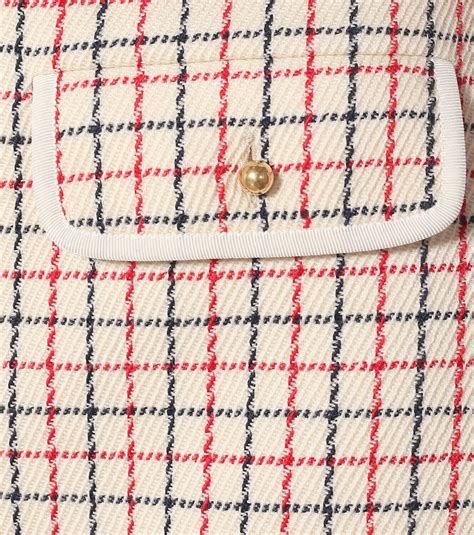 Miu Miu Checked Virgin Wool Miniskirt Miu Miu