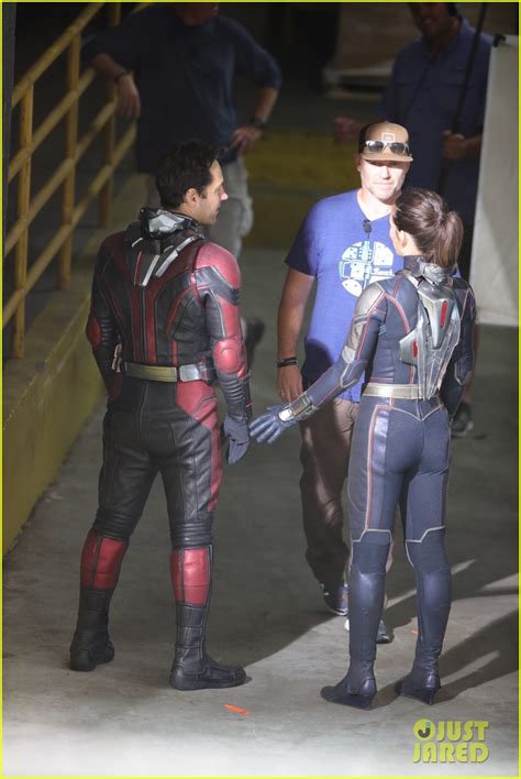 Paul Rudd And Evangeline Lilly Film Ant Man And The Wasp Together In