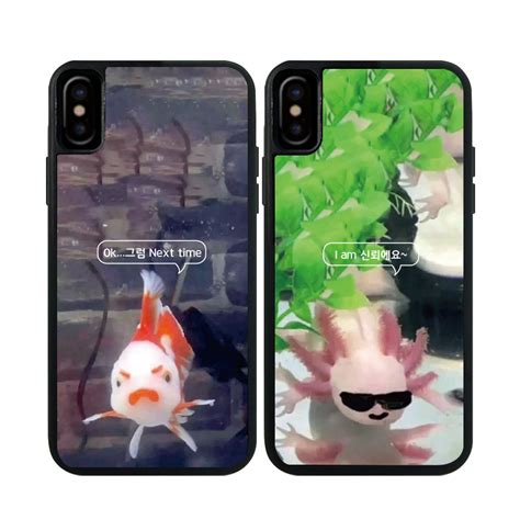I Am 물고기에요 ~아이폰15 프로 핸드폰케이스 커플 핸드폰 우정 갤럭시 병맛 케이스 Iam 신뢰에요~물고기 스마트톡 에이블리