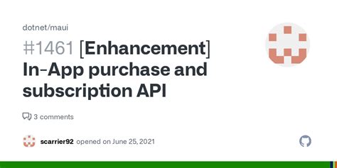 [enhancement] in app purchase and subscription api · issue 1461