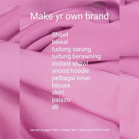 Tercari Cari Tailor Jahit Tudung Pukal Nak Keluarkan Tudung Atau