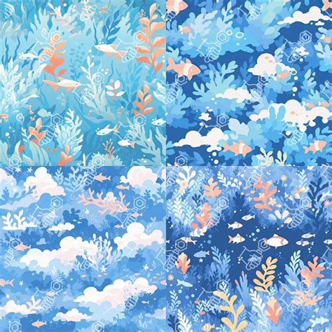 Ocean Seamless Ocean Pattern Ocean Background Seamless Etsy