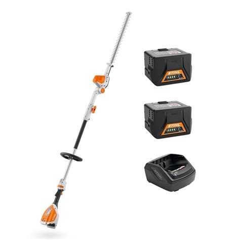 Stihl Hla Cordless Long Reach Hedge Trimmer Ak Batteries Charger