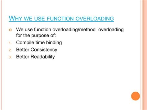 Function Overloading PPTX