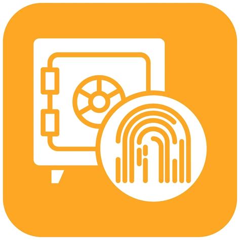 Biometric Safety Box Vector Icon Can Be Used For Biometrics Iconset