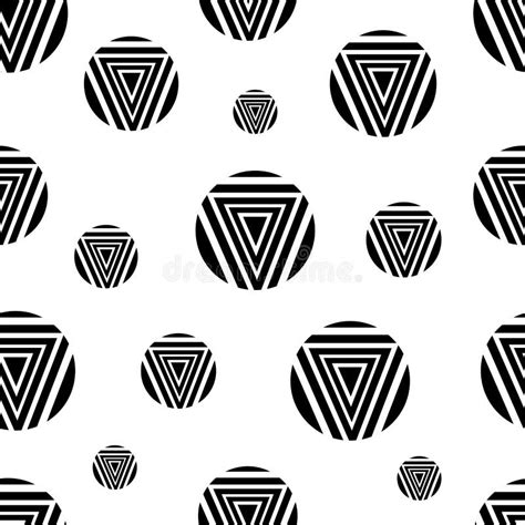 Seamless Pattern With Geometric Figures Stock Vector Illustration Of Catalog Black 124265250
