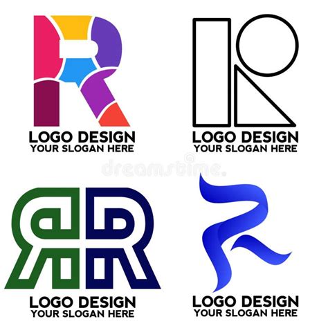 Basic R Shapes Stock Illustrations 4 Basic R Shapes Stock