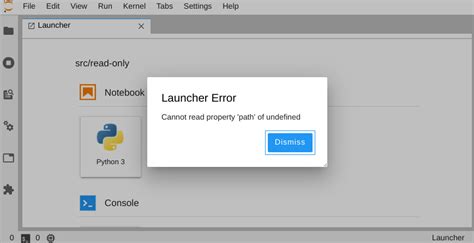 The JupyterLab Launcher Does Not Gracefully Handle Read Only