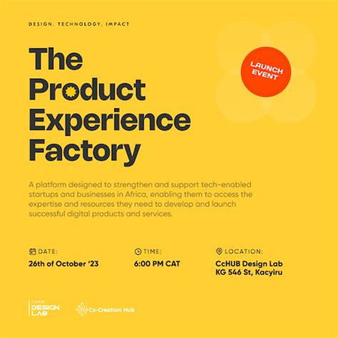 Cchub Design Lab Rwanda Launched The Product Experience Factory Co
