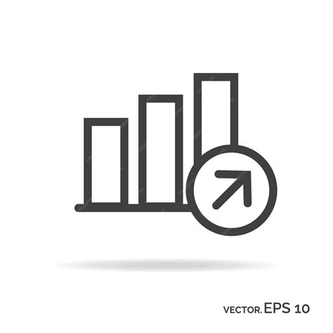 Premium Vector Progress Graph Outline Icon Black Color Vector