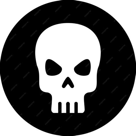 Premium Vector Scull Warning Symbol Icon In Flat Style Vector