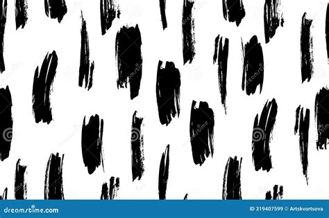 Sketchy Hand Drawn Points Seamless Pattern Black Dots Texture Background Freehand Drawing