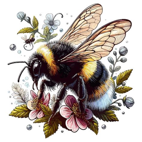 Premium Vector Cute Bumble Bee Vector Cartoon Illustration
