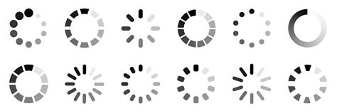 로딩 아이콘 세트 부하 막대 컬렉션을 로드합니다 흰색 배경에 아이콘을로드합니다 가상현실에 대한 스톡 벡터 아트 및 기타 이미지