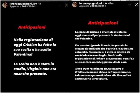 Uomini E Donne Anticipazioni Il Tronista Cristian Forti Ha Scelto Tra