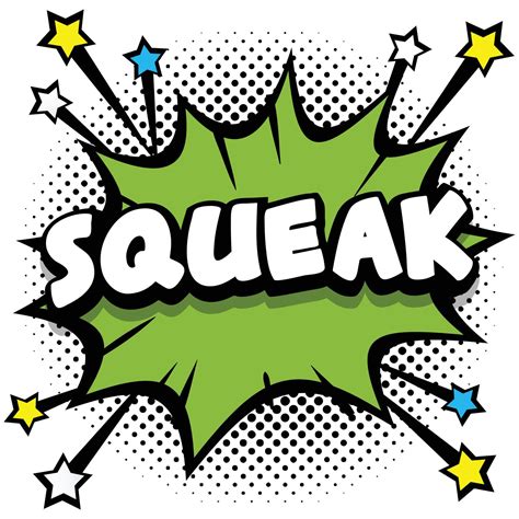Squeak Pop Art Comic Speech Bubbles Book Sound Effects 12965894 Vector