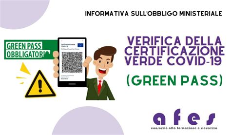 Verifica Della Certificazione Verde Covid 19 Green Pass Afes