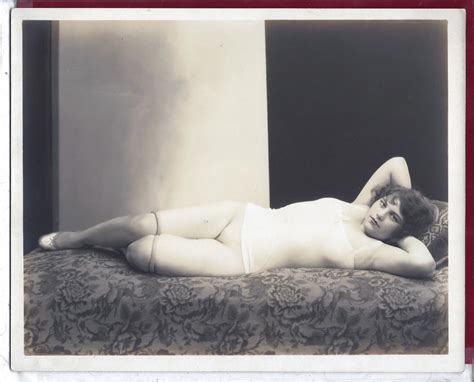 1920s Antique Art Deco Nude Photo~albert Arthur Allen~shaved Curvy