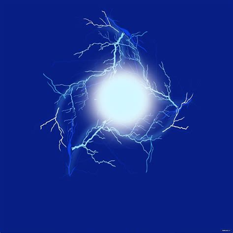 Blue Lightning Circle Vector In Illustrator Svg  Eps Png