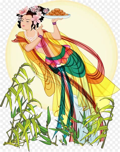 七夕中秋嫦娥矢量素材PNG图片素材下载 图片编号qnlrjwaq 免抠素材网