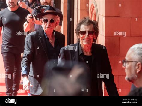 Ronnie Wood Und Keith Richards Von Den Rolling Stones Kommen Im Hackney