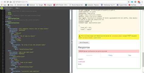 Nodejs Error Server Not Found Or An Error Occurred While Using
