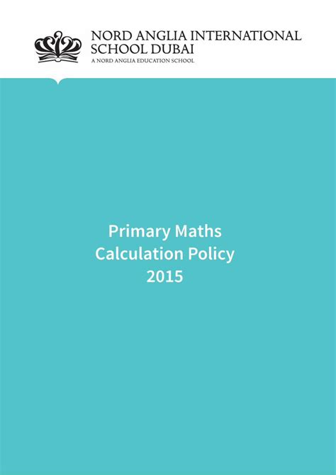 Pdf Primary Maths Calculation Policy 2015 Nord Anglia · Pdf