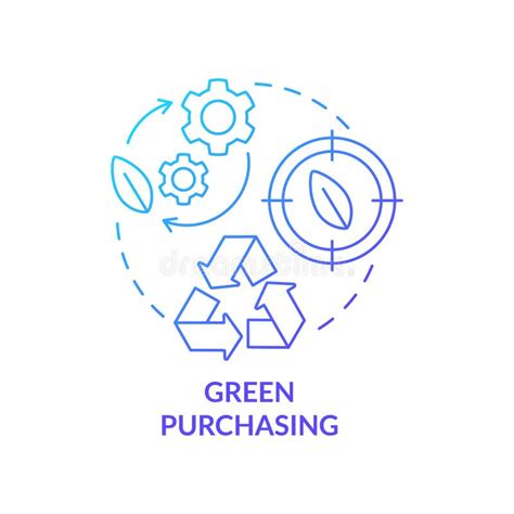 Green Purchasing Blue Gradient Concept Icon Stock Vector Illustration Of Product Strategy