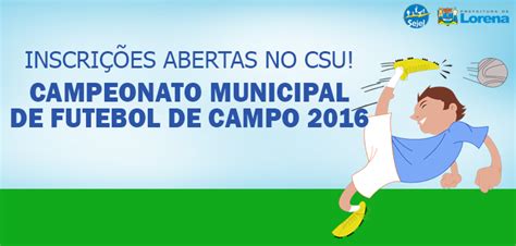 Inscrições Abertas Para O Campeonato Municipal De Futebol