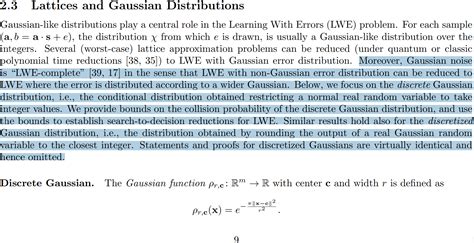 Lattice Crypto What Is The Difference Between Discrete Then Gaussian And Gaussian Then