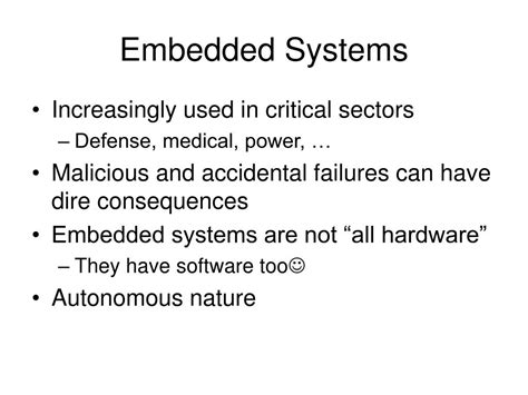 PPT Software Security Issues In Embedded Systems PowerPoint Presentation ID