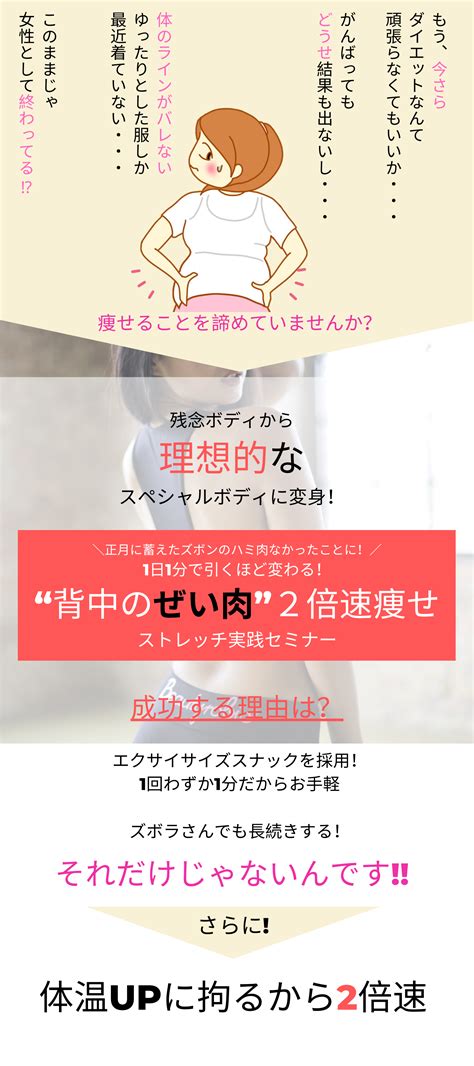 正月に蓄積したハミ肉なくすぜぇ！“背中のぜい肉”2倍速痩せストレッチ実践セミナー開催 更年期おとな女子×体がサビない宅トレ術