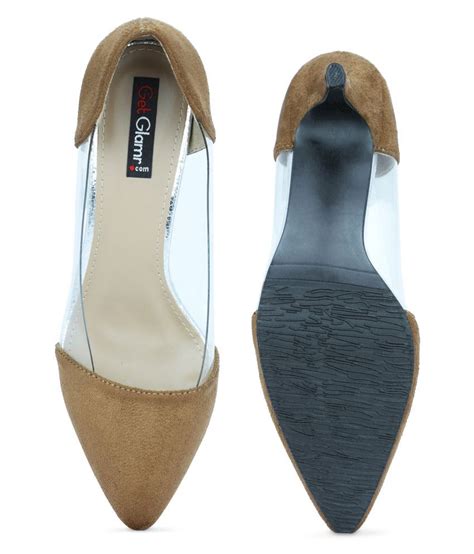 Get Glamr Tan Stiletto Heels Price In India Buy Get Glamr Tan Stiletto