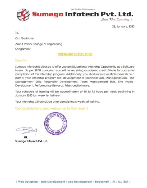 om gadhave on linkedin sumagointernship internshipexpo2023