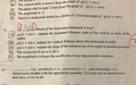 Solved The Vertical Shift Is Down Form The Graph Of G X Chegg