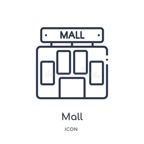 Linear Mall Icon From Entertainment And Arcade Outline Collection Thin Line Mall Vector