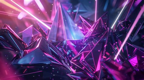 A Bold Abstract Background With A Collage Of Fragmented Polygons In