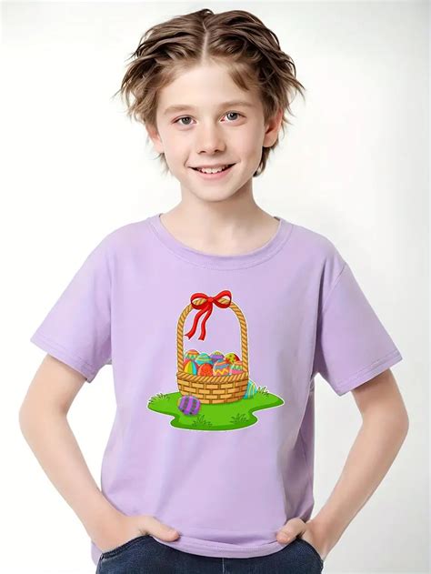 Trendy Creative Easter Pattern T Shirt Casual Comfortable Temu Australia