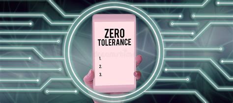 Conceptual Display Zero Tolerance Business Showcase Refusal To Accept