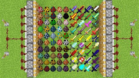 All Mobs And All Weapons In Minecraft X100 Minecraft Videos