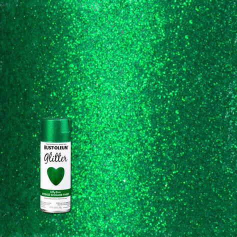 Rust Oleum Specialty 10 25 Oz Kelly Green Glitter Spray Paint 6 Pack