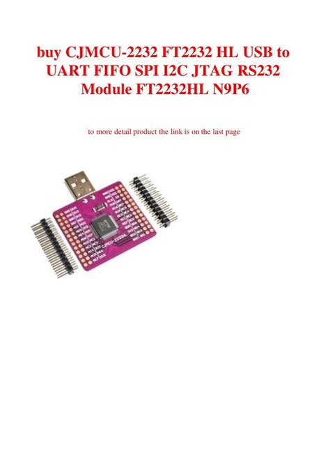 Buy Cjmcu 2232 Ft2232 Hl Usb To Uart Fifo Spi I2c Jtag Rs232 Module F